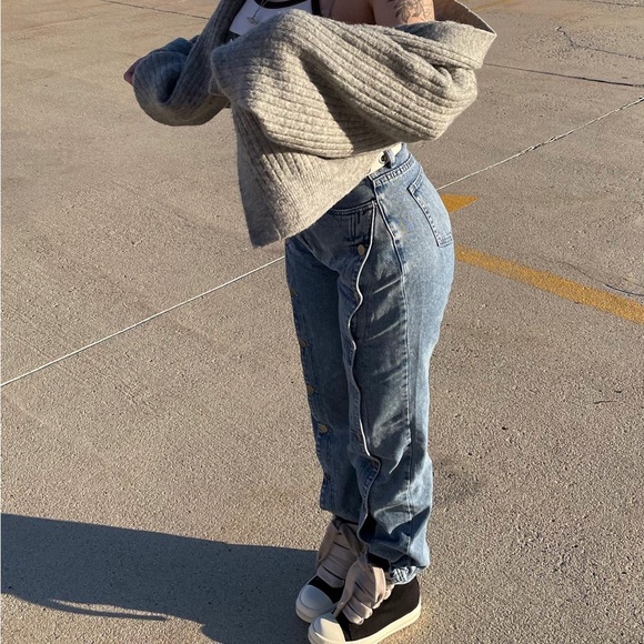 Dolls Kill | Jeans | Dollskill Front Button Down Boyfriend Jeans | Poshmark